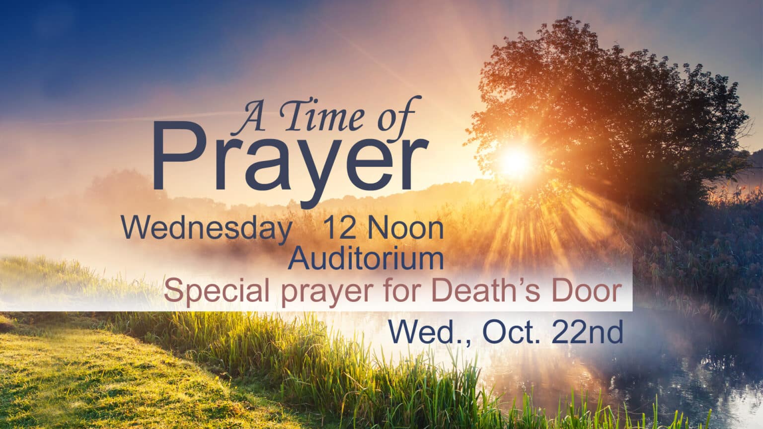 Special Noon Prayer - Rock Springs Baptist Church